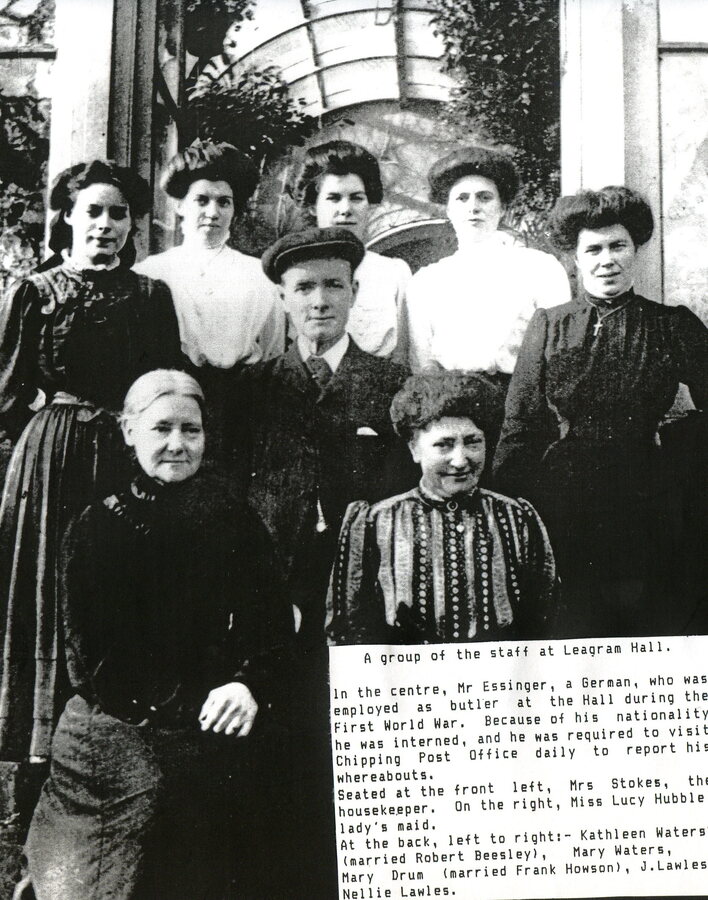 Staff at Leagram Hall - Chipping Local History Society